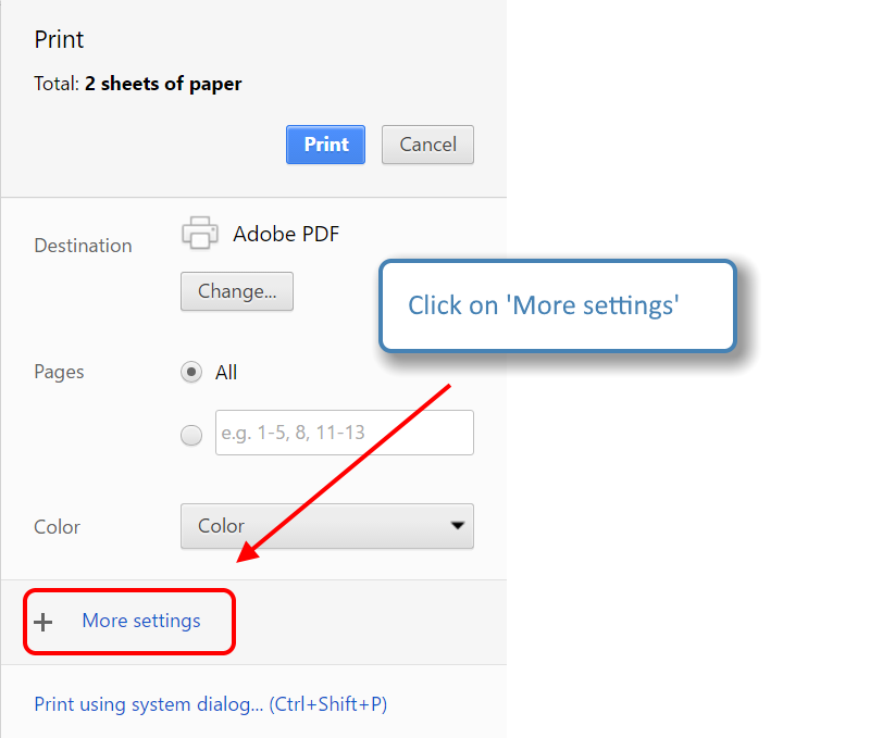 You can then turn headers and footers on or off by checking or ...